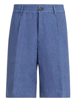 Brunello Cucinelli Délavé Linen Bermuda Shorts - Denim