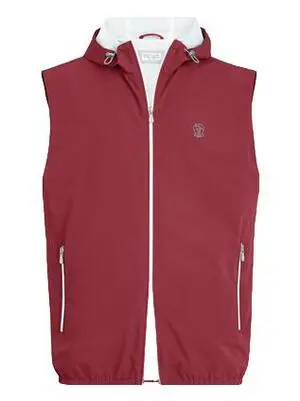 Brunello Cucinelli Nylon Vest - Cherry