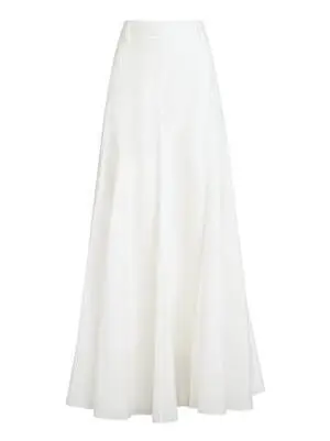 Brunello Cucinelli Flared Skirt With Monili - White