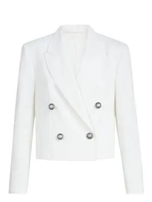 Brunello Cucinelli Blazer With Monili Detail - White