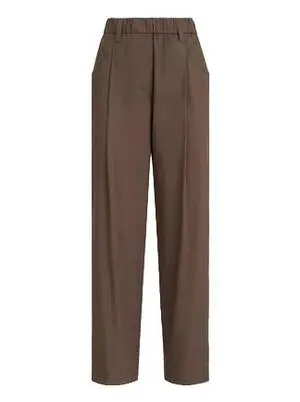 Brunello Cucinelli Poplin Trousers - Chocolate
