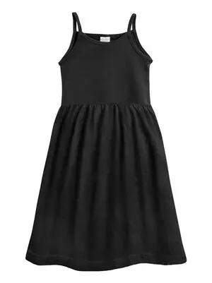 CITY THREADS Organic Cotton Empire Waist Camisole Dress - Black