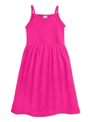 CITY THREADS Organic Cotton Empire Waist Camisole Dress - Hot Pink