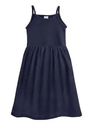 CITY THREADS Organic Cotton Empire Waist Camisole Dress - Navy