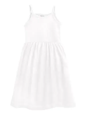 CITY THREADS Organic Cotton Empire Waist Camisole Dress - White