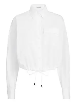 Brunello Cucinelli Crop Shirt - White