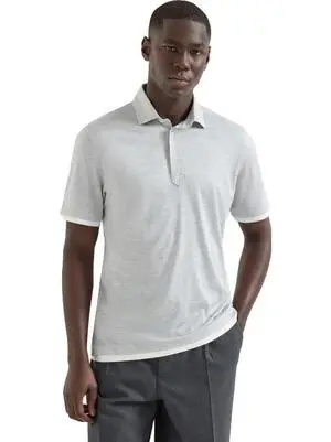 Brunello Cucinelli Polo With Shirt Collar - Off-white