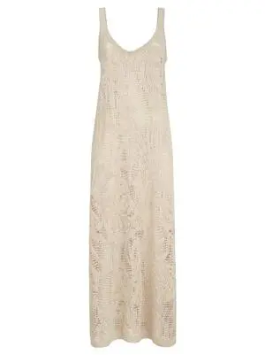 Brunello Cucinelli Sleeveless Maxi Dress - Beige