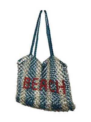 MER ST. BARTH St Jean Jute Beach Tote Soleil Blue-1