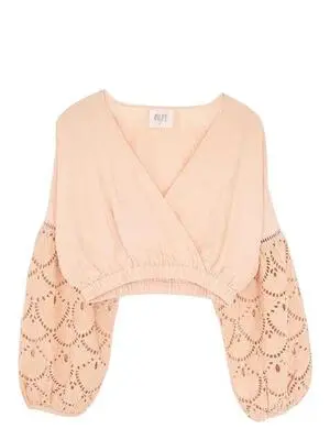GUADALUPE DESIGN Leyenda Cross Blouse - Pink