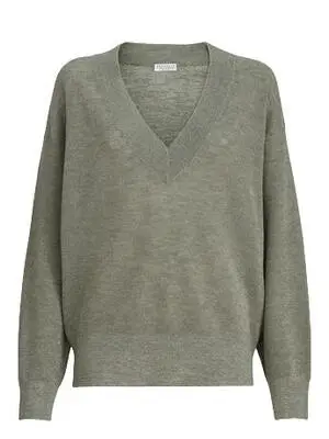 Brunello Cucinelli Linen Sweater - Khaki