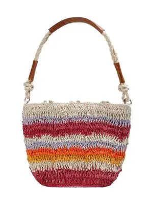SCALPERS Raf Cube Raffia Bag - Multicolor