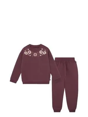 MODERN MOMENTS™ BY GERBER Floral Embroidered Sweatshirt And Jogger Set - Purple