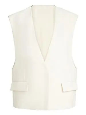Brunello Cucinelli Double Twill Crêpe Vest - Ivory