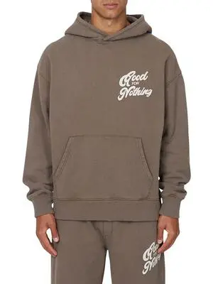 GOOD FOR NOTHING Relaxed Fit Hoodie - Brown