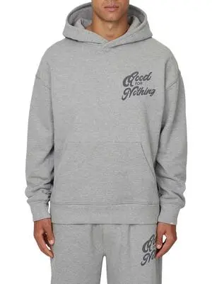 GOOD FOR NOTHING Relaxed Fit Hoodie - Grey Marl