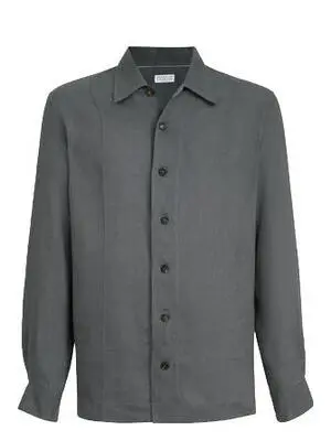 Brunello Cucinelli Linen Shirt - Anthracite