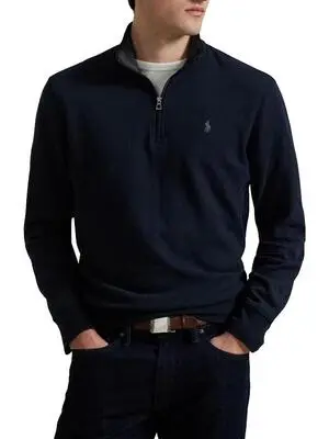 Polo Ralph Lauren Heathered Quarter-zip Pullover - Aviator Navy/c9678