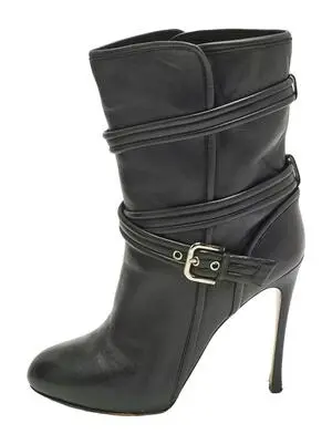 GIANVITO ROSSI Buckle Leather Boots - Black