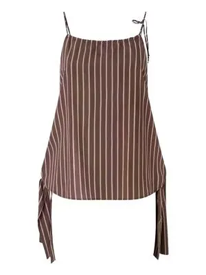 PINKO Striped Sleeveless Blouse