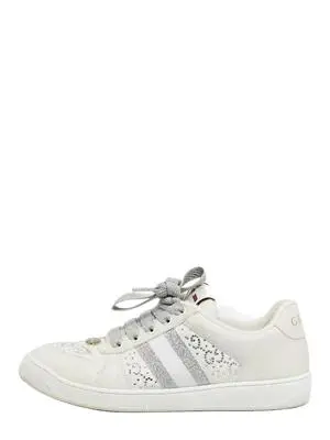 Gucci Crystal-embellished Sneakers - White