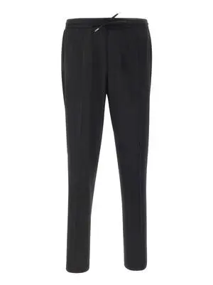 BRIGLIA 1949 Elasticated Waistband Trousers - Black