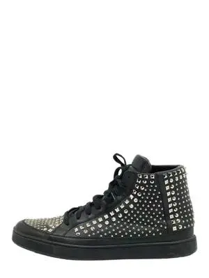 Gucci Studded Leather High-top Sneakers - Black