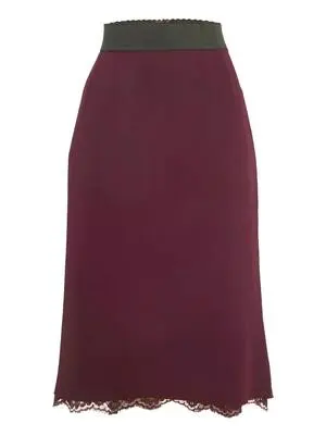 Dolce & Gabbana Crepe Pencil Skirt - Purple