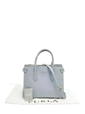 Furla Leather Tote Bag - Blue