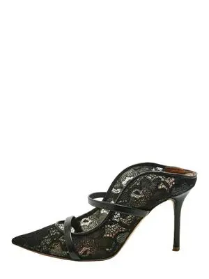 MALONE SOULIERS Lace Leather Sandals - Black