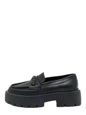 JIMMY CHOO Bryer Platform Leather Loafers - Black