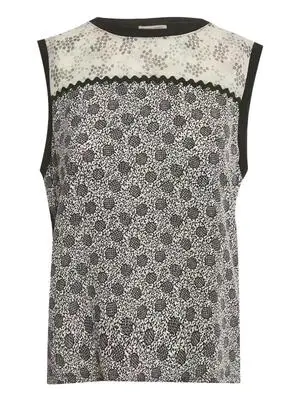 Bottega Veneta Printed Sleeveless Top - Black