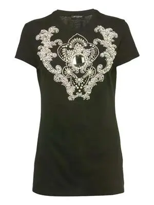 Balmain Crystal-embellished T-shirt - Black