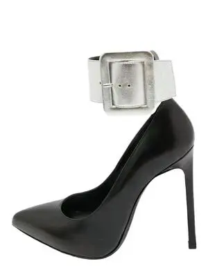 Saint Laurent Ankle-cuff Pointed Pumps - Black