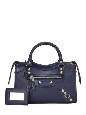 Balenciaga Calfskin Giant 12 City Bag - Navy