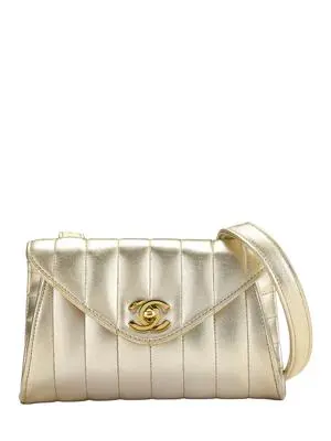 Chanel Quilted Lambskin Shoulder Bag - Gold