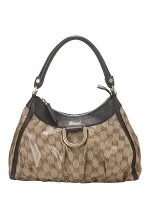 Gucci Crystal D-ring Abbey Shoulder Bag - Brown