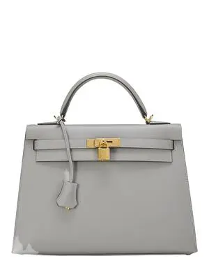 Hermès Kelly Sellier 28 - Gris Mouette