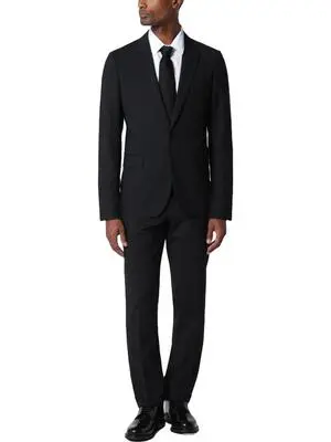 LARDINI Single-breasted Wool-blend Suit - Black