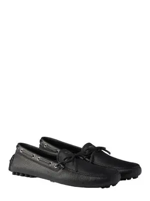Prada Leather Driving Shoe Black