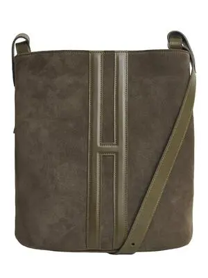 Harrods Suede H Tote Bag - Green