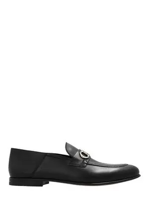 FERRAGAMO Leather Loafers - Black
