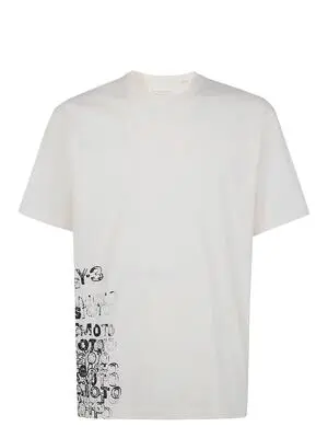 Y-3 YOHJI YAMAMOTO ADIDAS Gfx Short Sleeves Tee - White