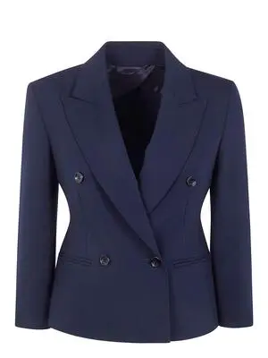 Max Mara Classic Fit Jacket - Blue