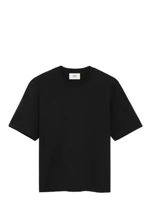 Ami Small Embossed De Coeur T-shirt - Black