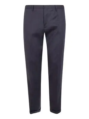 Paul Smith Trousers In Linen And Wool Blend - Brown