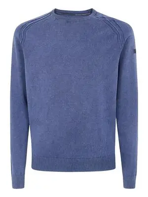 RRD Techno Wash Round Neck Knit Sweater - Blue