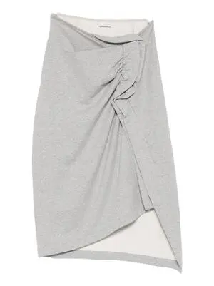 Dries Van Noten Hanam Cotton Skirt - Grey