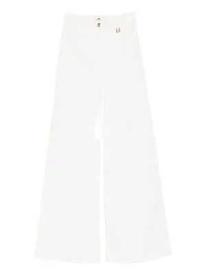 Elisabetta Franchi Flared Leg Denim Jeans - White