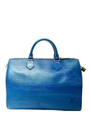 LOUIS VUITTON 1992 30 Epi Speedy Leather Tote Bag - Blue